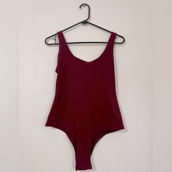 Sunro | Tops | Sunro Burgundy Bodysuit | Poshmark